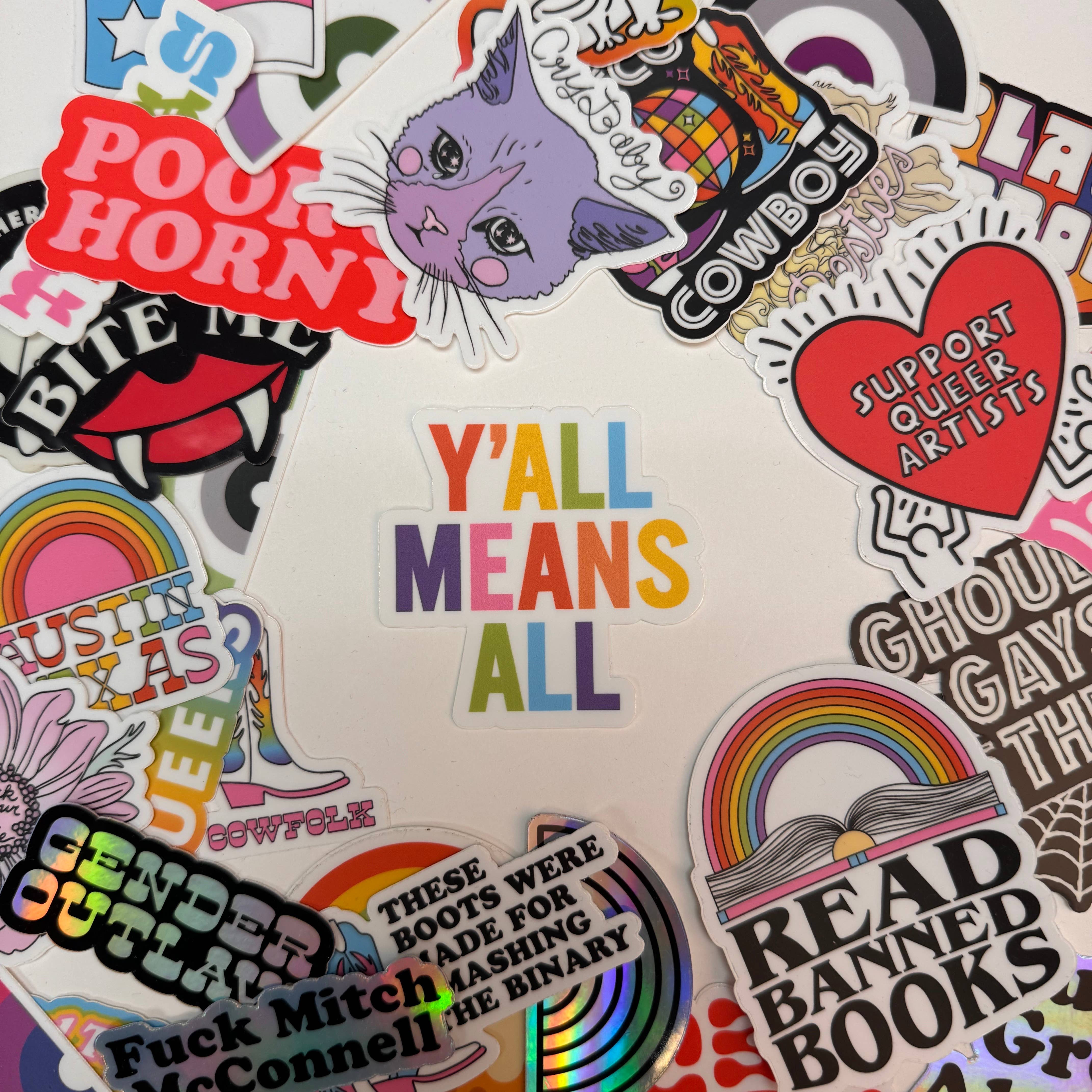 Y'all Means All Sticker